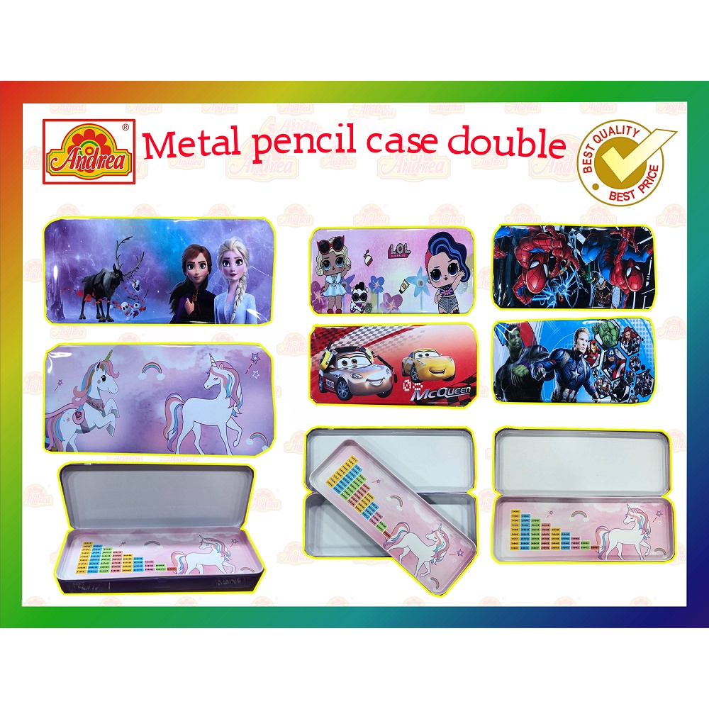 Metal Pencil Case (different designs available) | ANDREA | Shopee ...