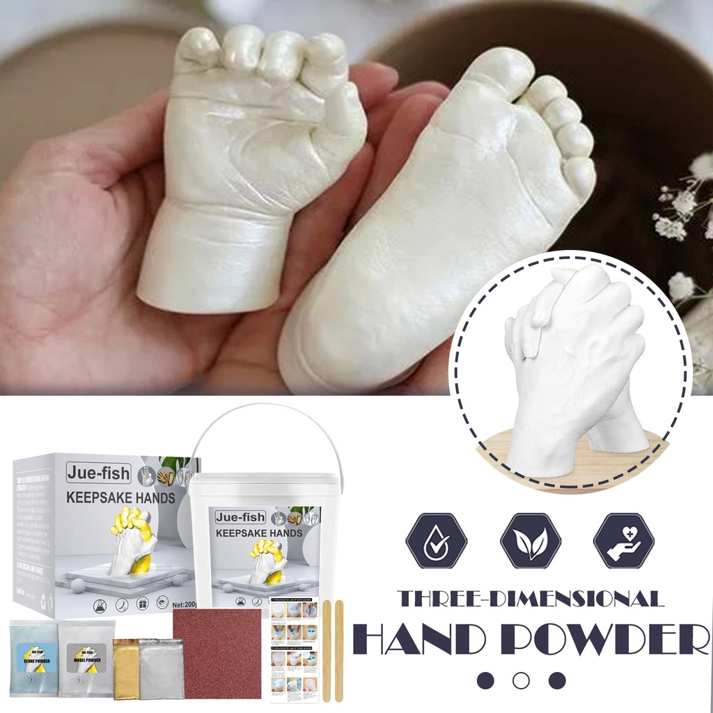 Hand Mold Powder Souvenir Set Diy Baby Hand Foot Printing Mold Casting ...