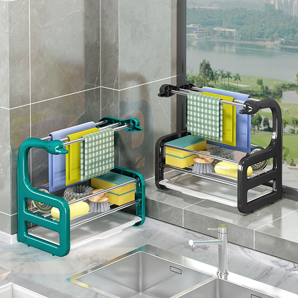 Rag rack kitchen supplies stainless steel rack drain rack wall-mounted ...