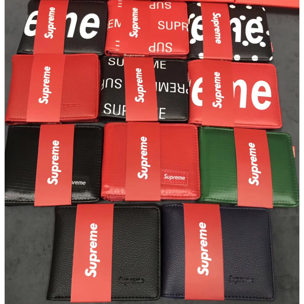 Supreme Simple two-fold Wallet Trendy Purse | Shopee Philippines