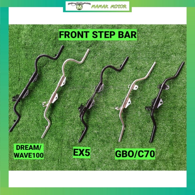 FRONT STEP BAR EX5 DREAM C70 GBO HIGH POWER WAVE100 HEAVY DUTY FOOTREST ...