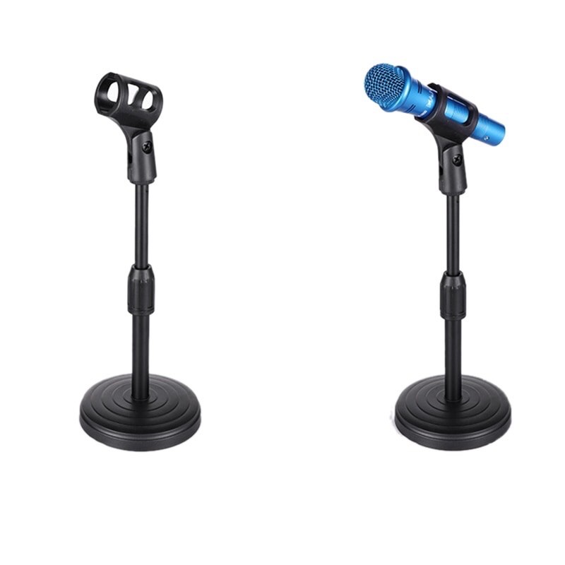 Desktop Microphone Stand Adjustable Height Disc Microphone Table Desk ...