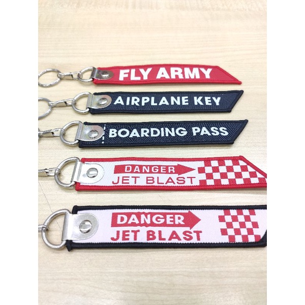 Keychain airplane key fly army boarding pass danget jet blast keychain ...