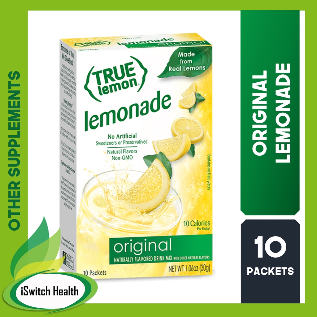 True Lemon Lemonade Naturally Flavored Drink Mix ONLY 10 CALORIES - 10 ...