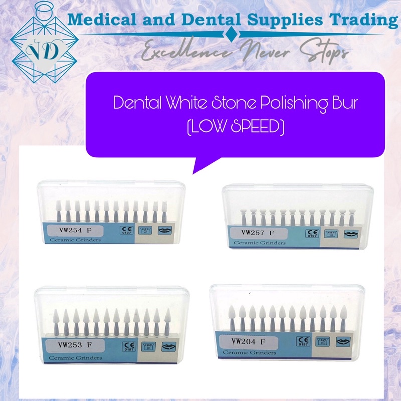 Dental White Stone Bur (Composite Trimmer) for LOW SPEED (Sold per ...