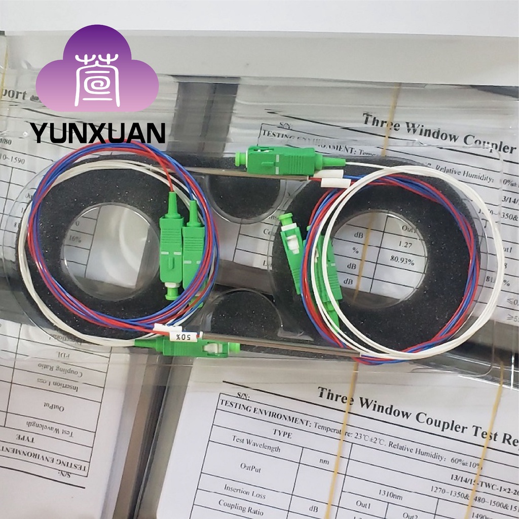 FBT Splitter with SC/APC Connector 1x2 Fiber Coupler 95/5 90/10 PLC ...