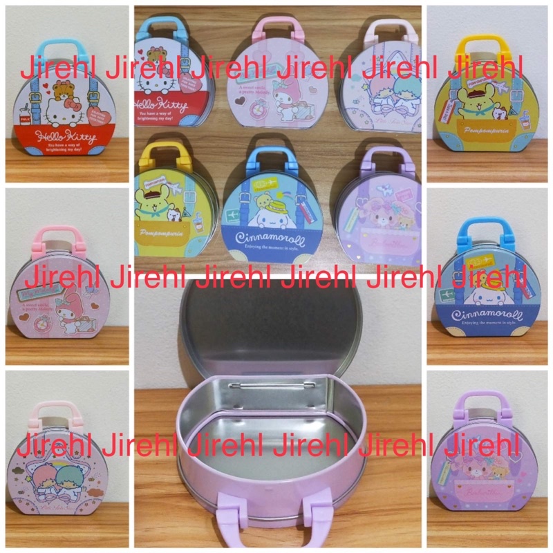 Sanrio Tin Can Case w/handle - Hello Kitty Melody Twin Stars ...