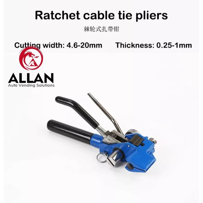 ALLAN Cable Tie Gun Tensioning Cutting Tool Stainless band strapping ...