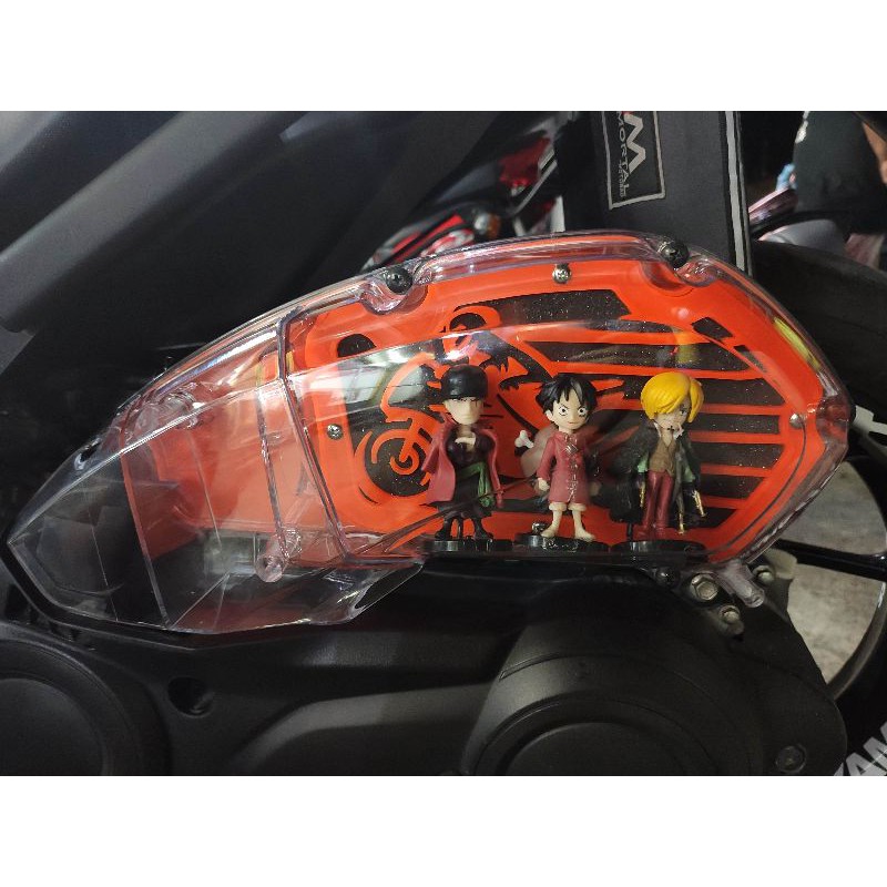 Aerox V2 transparent air filter cover with slamdunk toy figure | Shopee ...