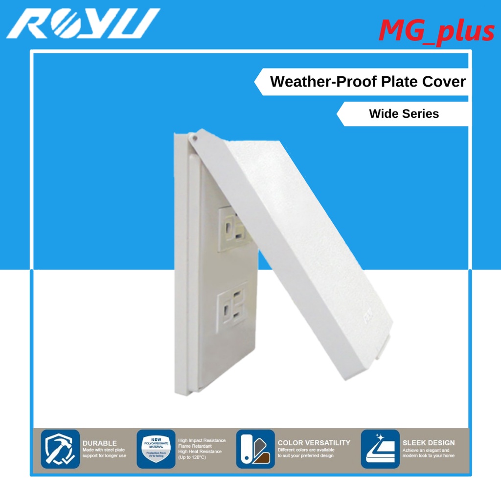 Royu Weather-Proof Plate Cover Slim Type Wide Series RWP6 ELECTRICAL ...