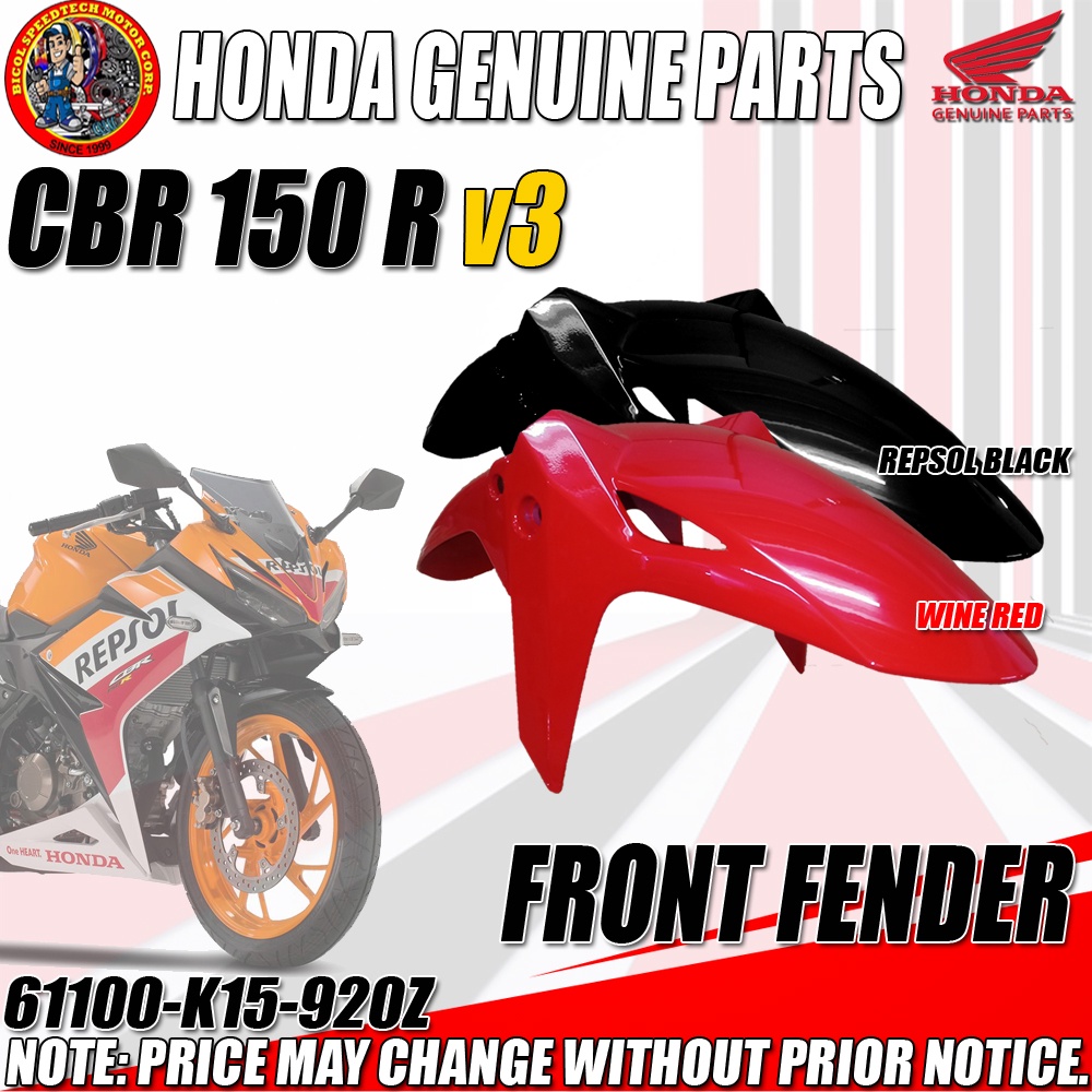CBR 150R FRONT FENDER (HPI) (GENUINE: Wine Red- 61100-K15-920ZA ...