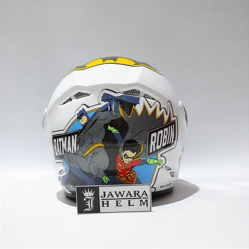 Gm CHILDREN'S HELMET WITH BATMAN ROBIN WHITE MOTIF | Shopee Philippines