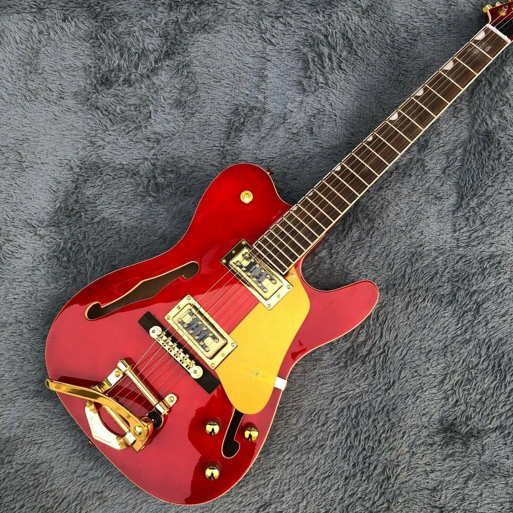 Custom Shop WhiteFender Telecaster Semi Hollow Body Electric Guitar F ...