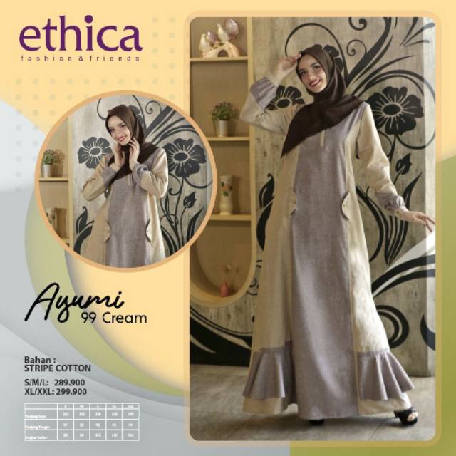 Beautiful Gamis Ethica Ayumi 99 Elegant and Simple | Shopee Philippines