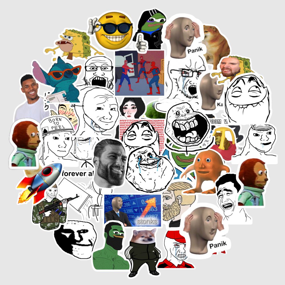 Sticker Paste "Sticker Pack Meme Ver 2 40Pcs" | Shopee Philippines