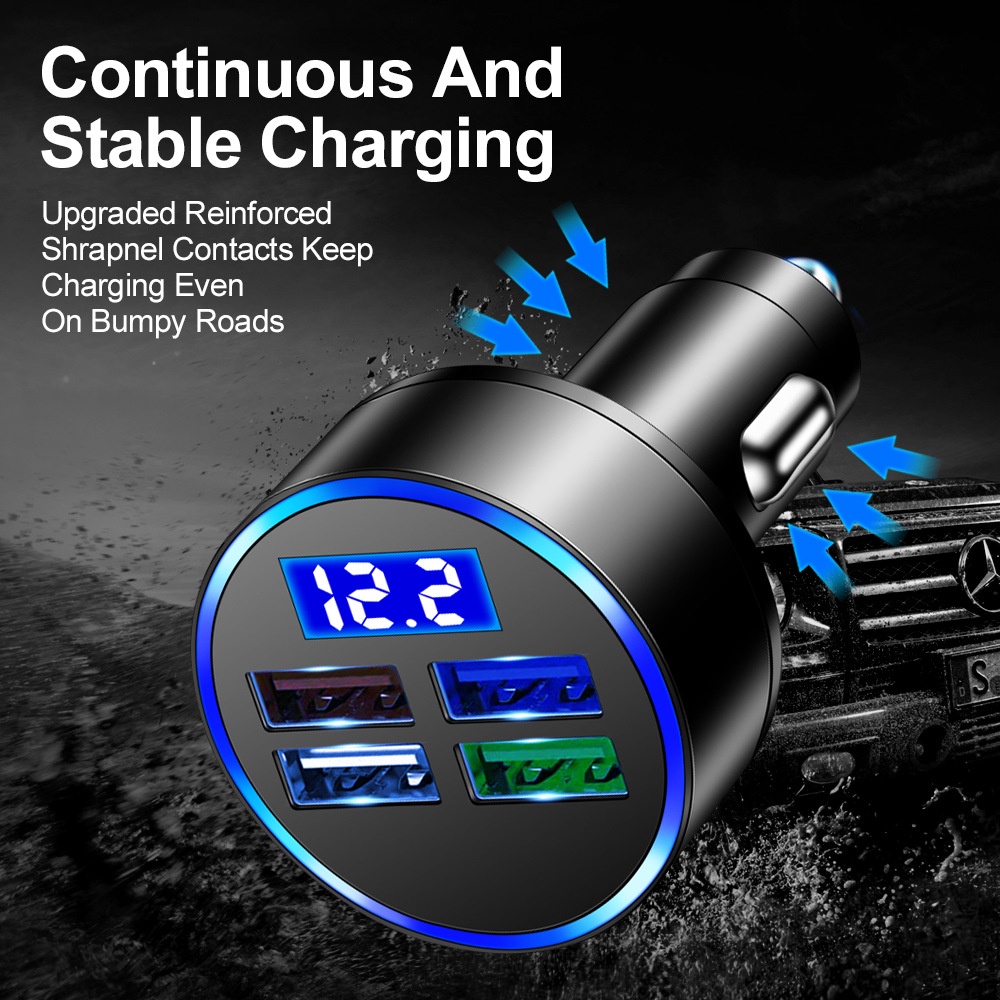 4 Ports Usb Car Charge PD Adoptor In Car Fast Charging For i-Phone Type ...