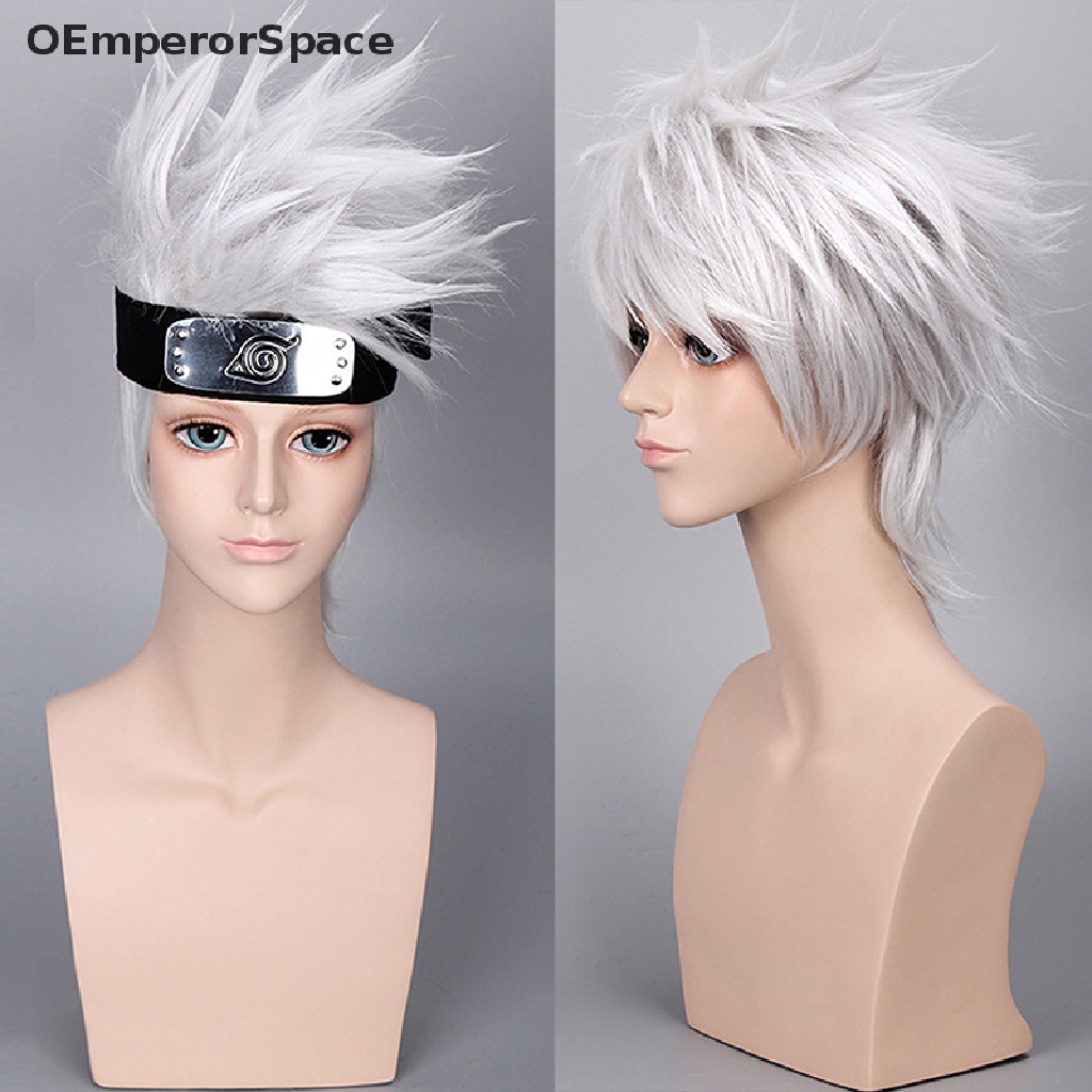 OEmperor Anime Character Silver Hair Hatake Kakashi Cosplay Wig ...
