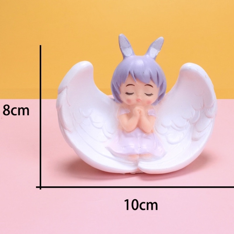 Angel Cake Topper Happy Christening Baptism Moon Baby Wings Cake Topper ...