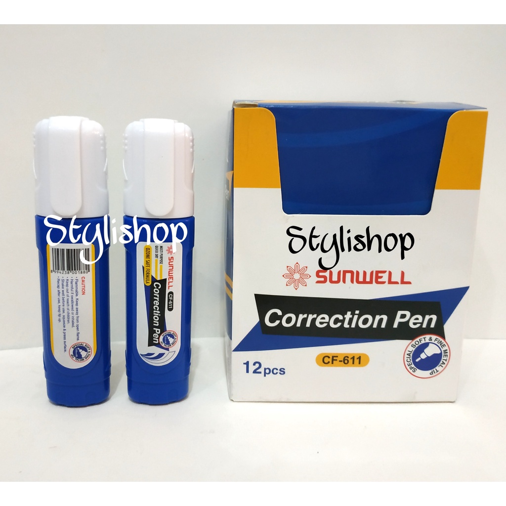Sunwell CF611 Correction Pen, Tipex, Pen Eraser | Shopee Philippines