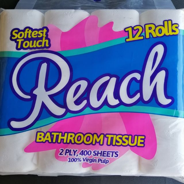 REACH SOFTEST TOUCH BATHROOM TISSUE 12 ROLLS | Shopee Philippines