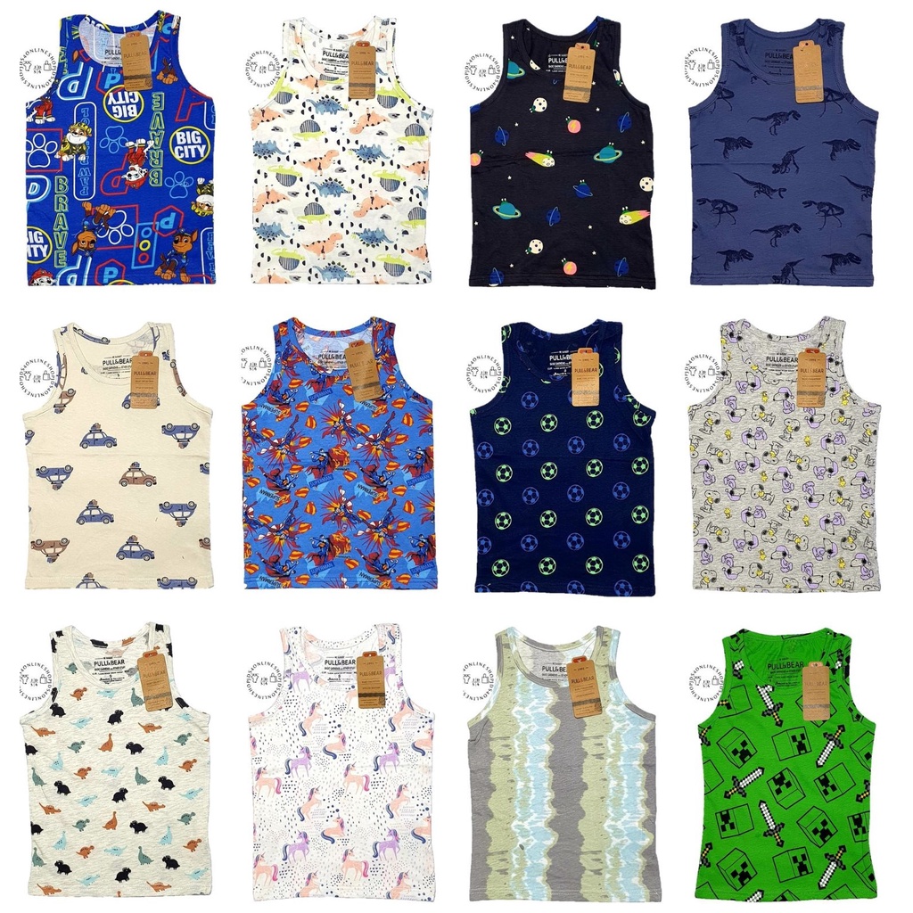 (#2)PULL AND BEAR KIDS SANDO UNISEX (w/freebie) | Shopee Philippines