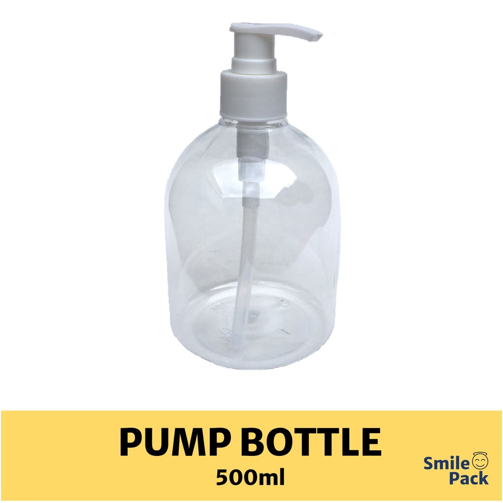 Pump Bottle 500 ml - Bell Shaped or Dome - With Pump Dispenser | Shopee ...