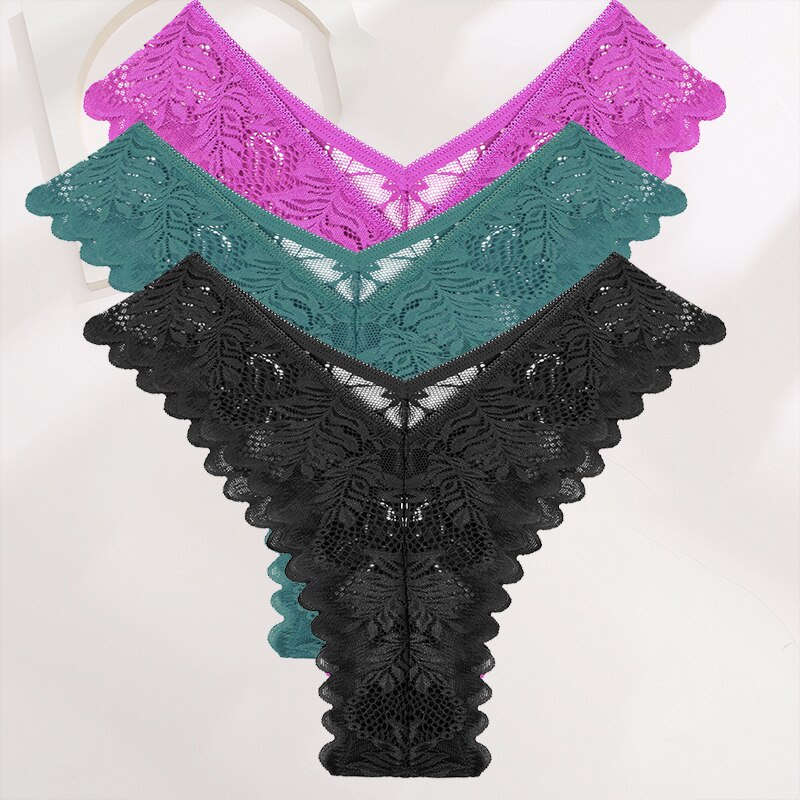 Finetoo Lace Panty Women Sexy M-Xl Girls Thongs Perspective Temptation ...