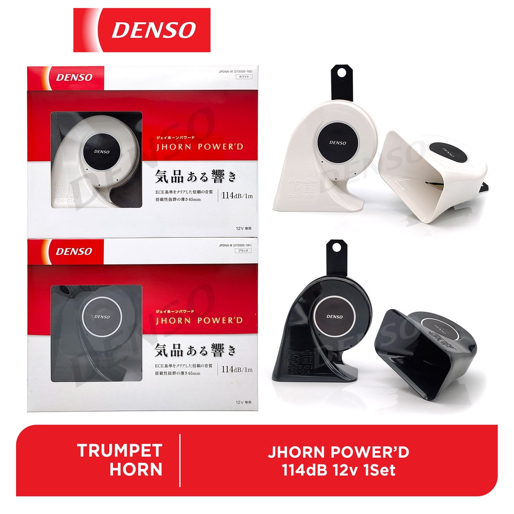Denso Original JHorn Power'D Car / Motorcycle Horn 12v 1set Black ...