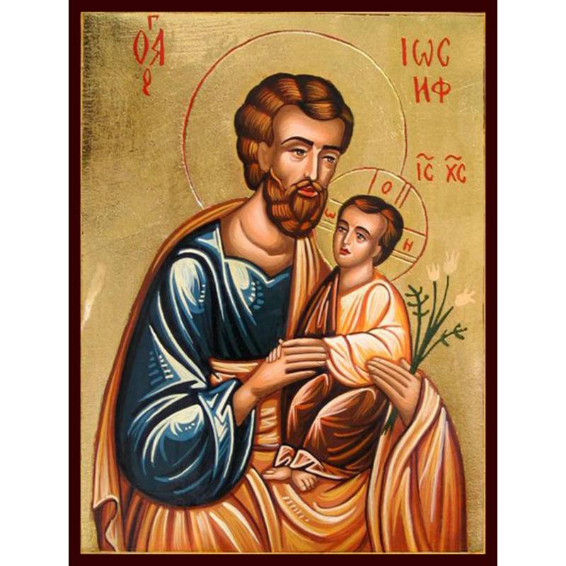 Religious Saint Joseph icon Vigin mary and child Jesus wall art canvas ...