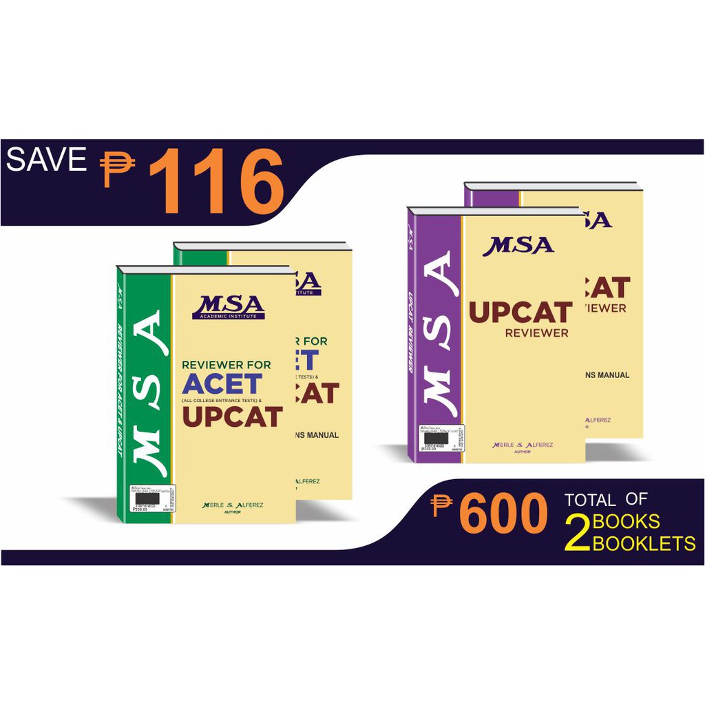 MSA Reviewer for UPCAT, ACET Set | Shopee Philippines