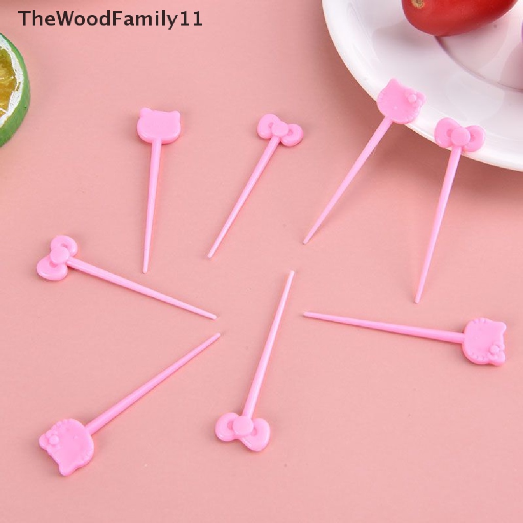 TheWood Cute Fruit Fork Cartoon Children Snack Cake Dessert Pick ...