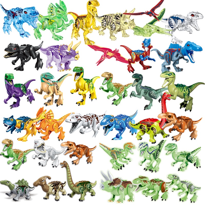 SY2 Dinosaur Figurine Minifigures Velociraptor T-Rex Jurassic Dinosaurs ...