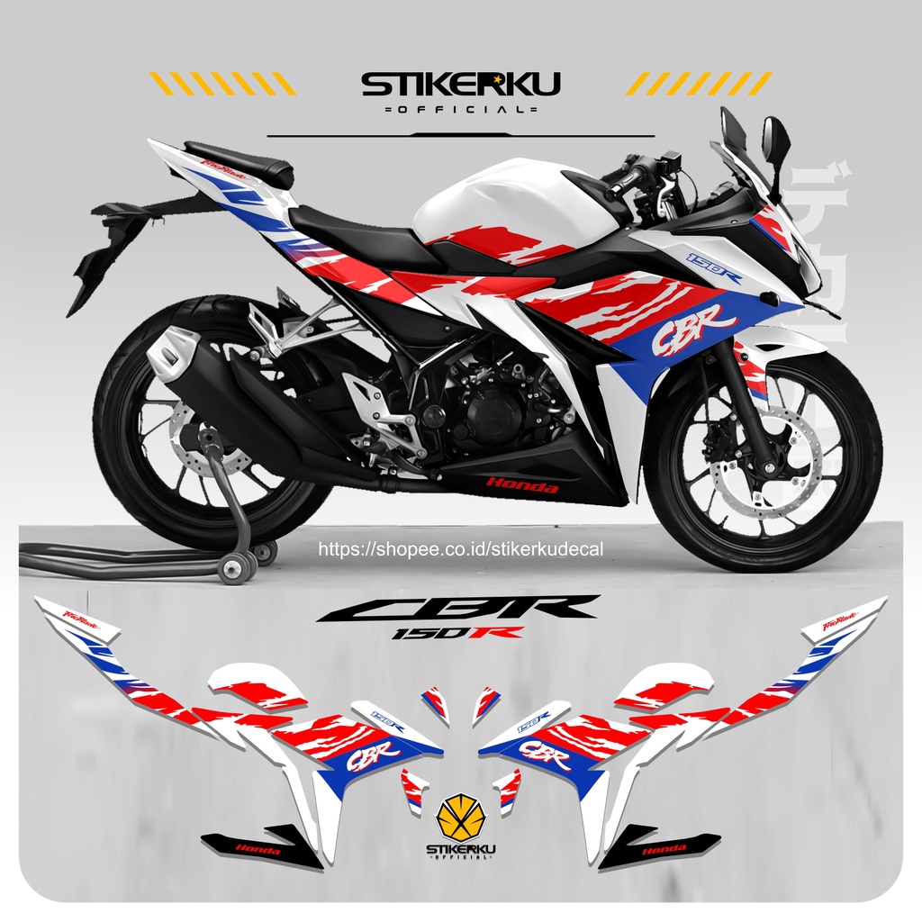 Honda CBR150 R FACELIFT / STRIPING / SEMI FULL / K45G / STOCK DECALS ...