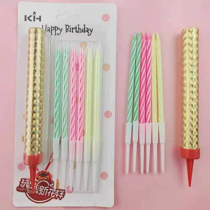 Fountain Candle with 6 Assorted Candles Birthday Decoration Party Needs ...