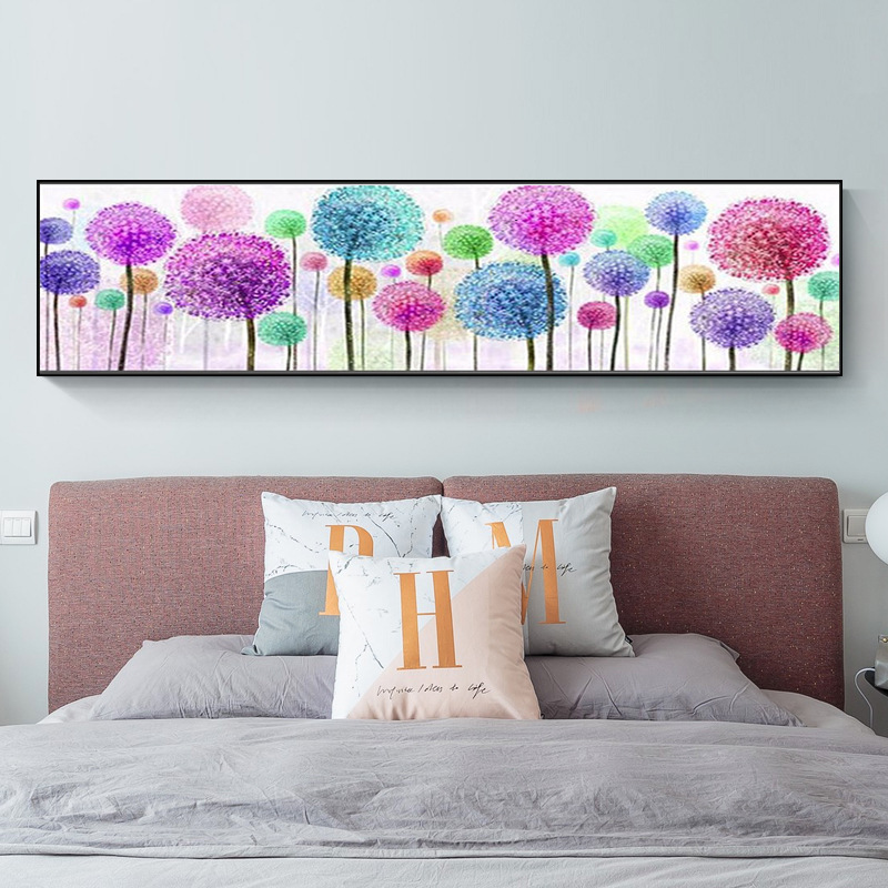 Full Diamond Room Bedside Colorful Dandelion Diamond Painting Banner ...