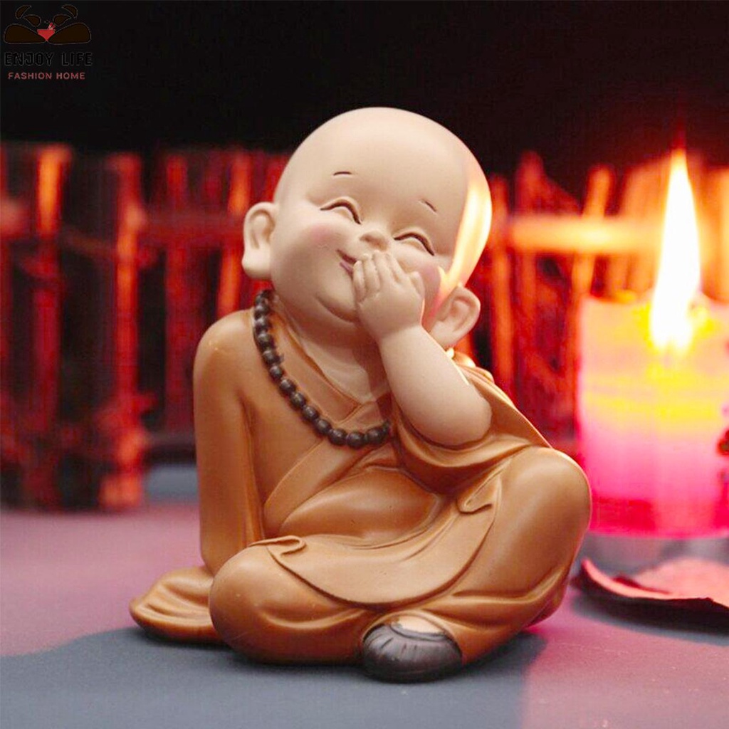 Little Monk Figurine Mini Monk Statue Cute Buddha Monk Statue Adorable ...