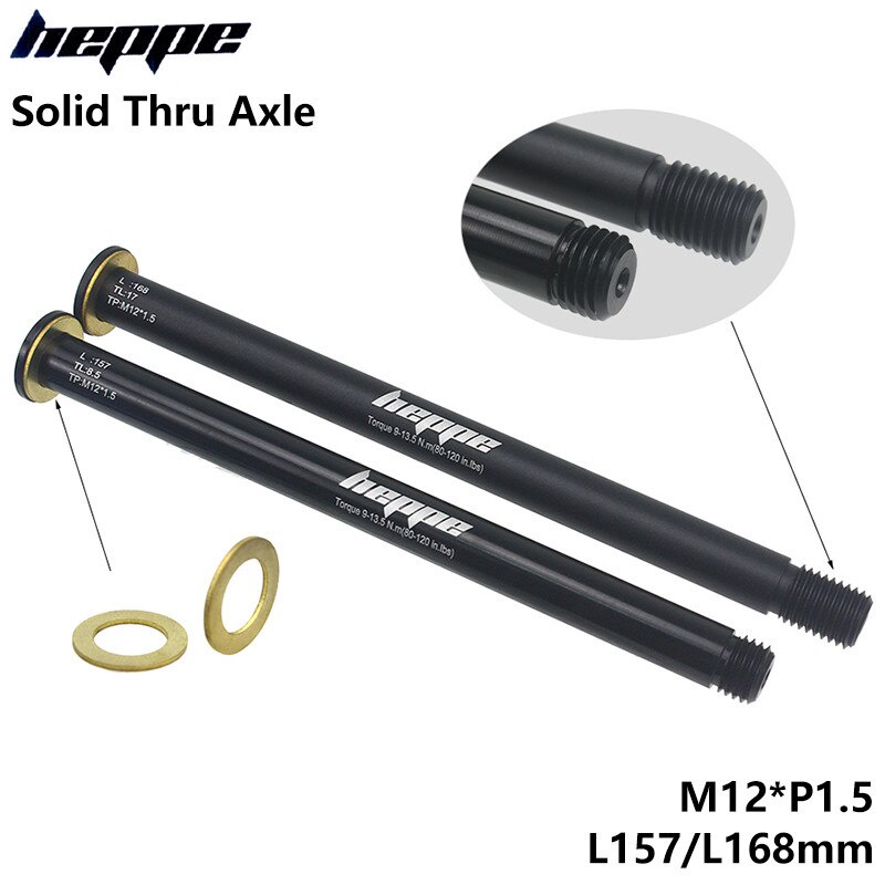 HEPPE Bike Thru Axle Rear Hub Solid Thru Axle Shaft Skewers 168mm 157mm ...