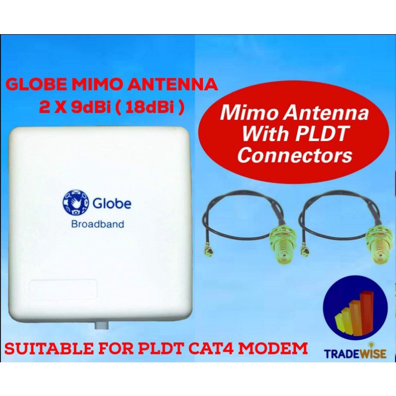 PLDT MIMO ANTENNA 18DBI VERSION 4 WITH CONNECTORS SET | Shopee Philippines