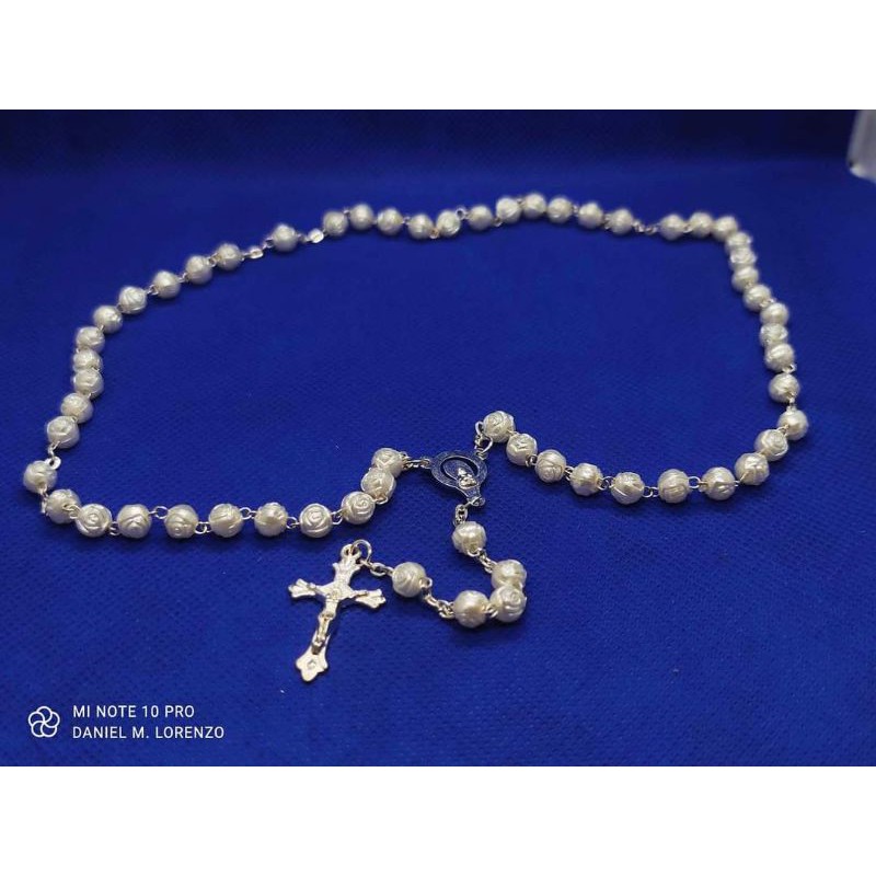 Pearl White (Rose) Rosary w/Box (Reseller's Bundle) | Shopee Philippines