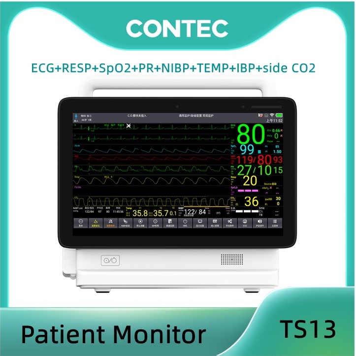 ETCO2 Capnography+IBP ICU Vital Signs Patient Monitor,8 Parameters ...