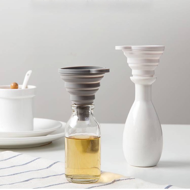 Silicone Folding Funnels Kitchen Tools Foldable Funnel Mini Gadget ...