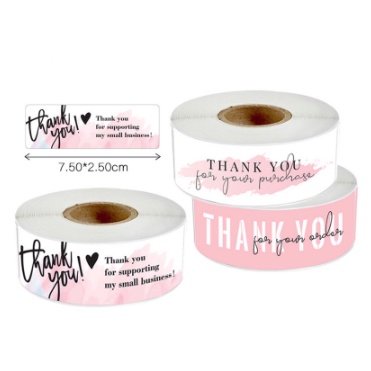 120pcs Thank You Sticker Rectangle for Product Label Designs Thank You ...