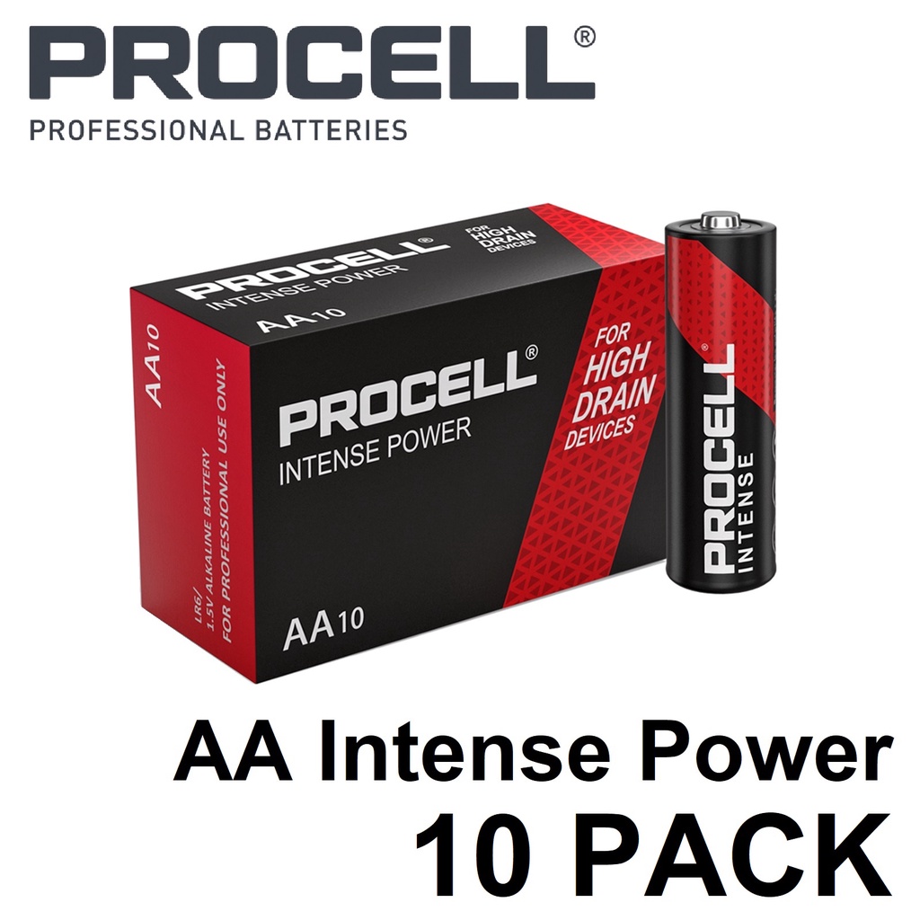 Procell AA (10pcs) Intense Power Alkaline Battery Industrial Battery ...