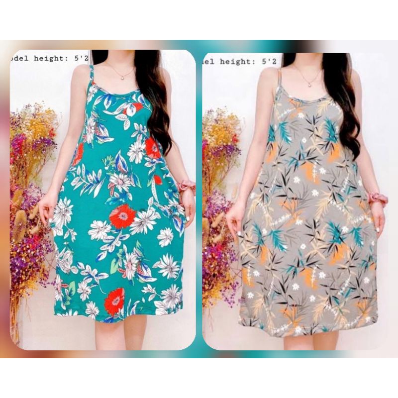 J&J Bestida Spaghetti Sleeveless Dress for Ladies Fit up to XL | Shopee ...