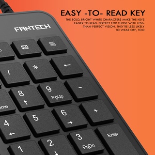 Fantech Ftk-801 Numeric Office Keypad 23 Keys Wired Numpad Number Keyboard | Shopee Philippines