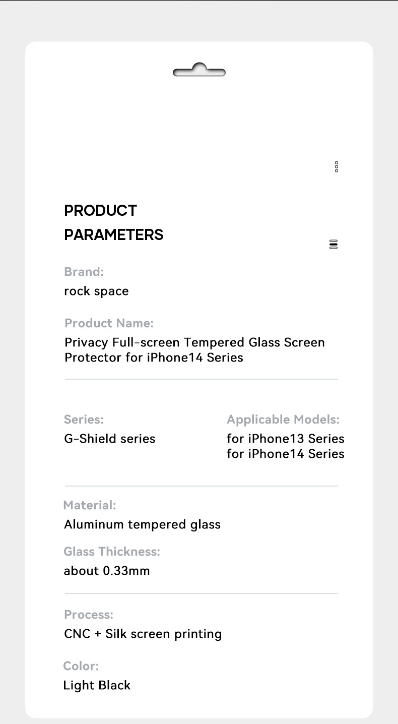 Rock Space Full-Coverage Privacy Tempered Glass Screen Protector For ...