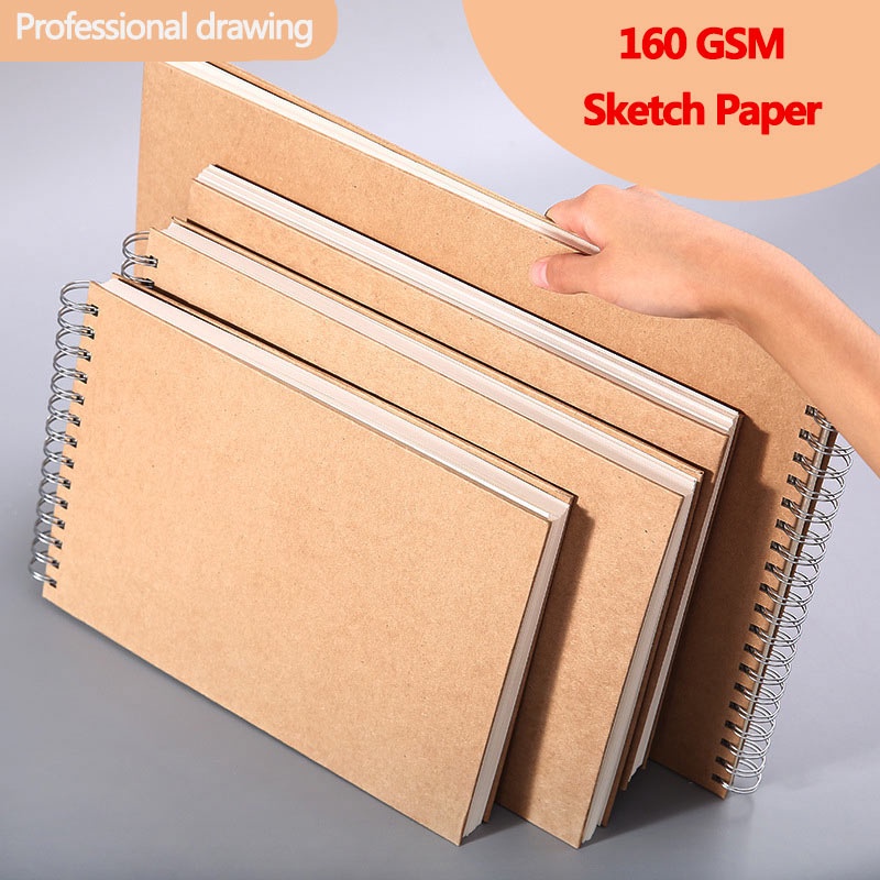 【HOT】Professional sketchbook Thick paper Spiral notebook Art school ...