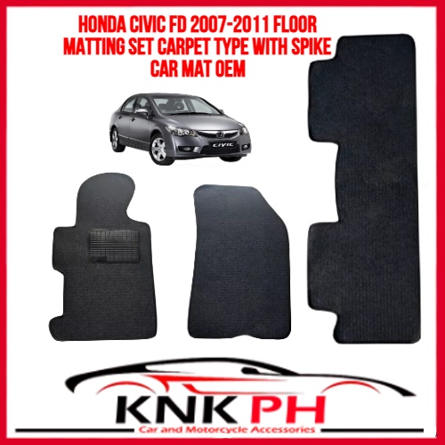 Honda Civic FD 2007-2011 Floor Matting Set Carpet Type with Spike Car ...