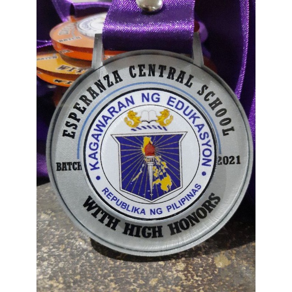 Personalized Acrylic Medal double layer for any awards | Shopee Philippines