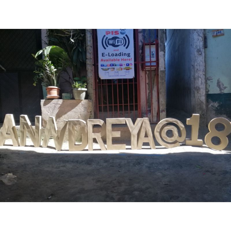 12 and/or 18 inches letter standee | Shopee Philippines